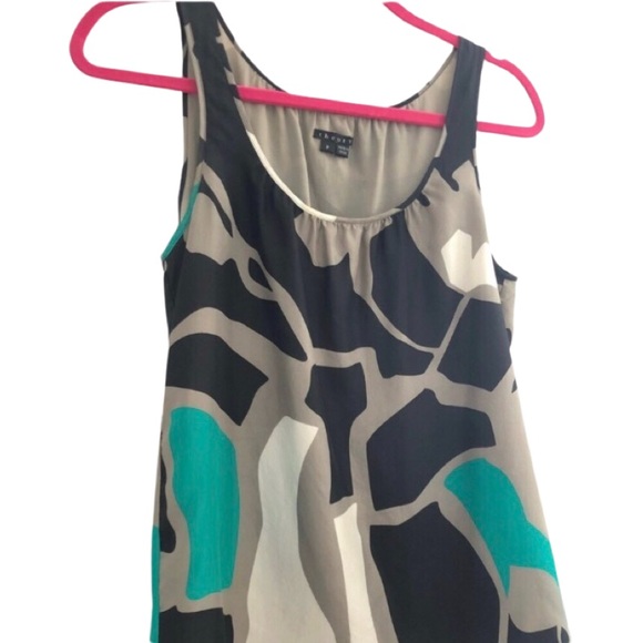 Theory | Tops | Theory Silk Geometric Print Tank | Poshmark
